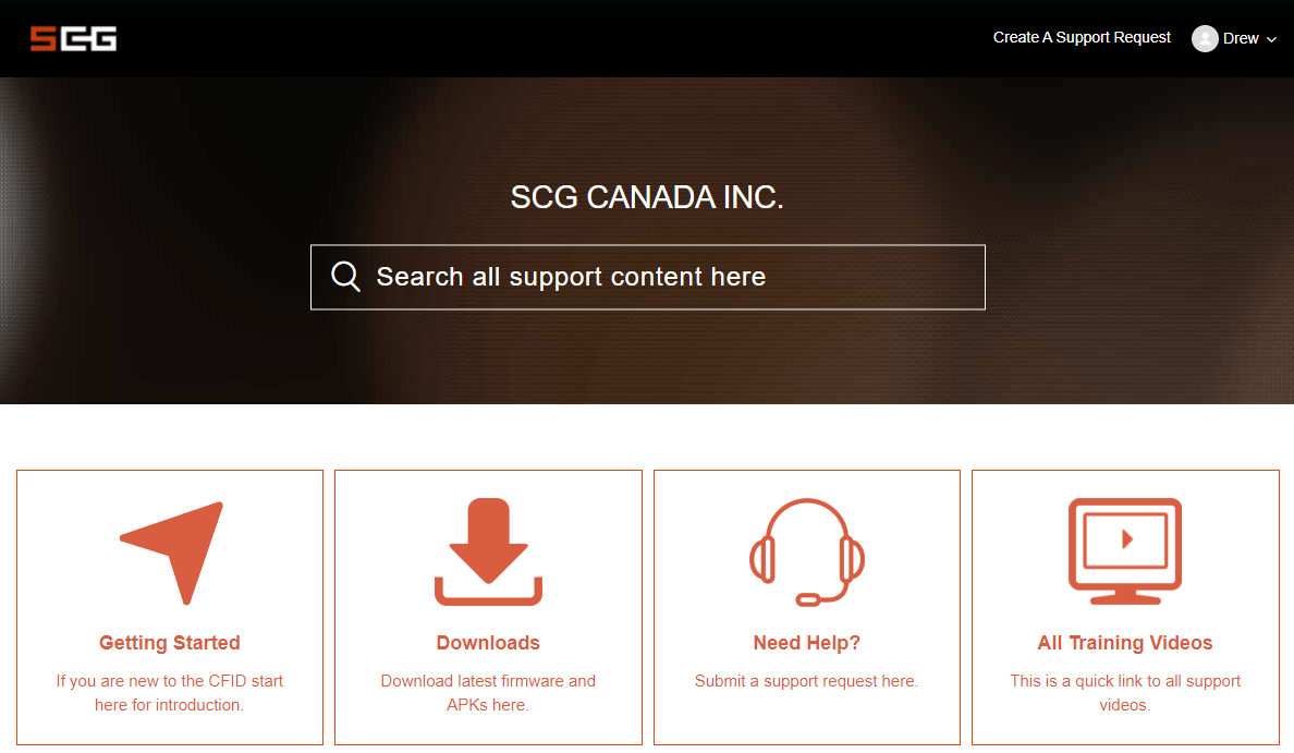 New Customer Support Site - SCG Canada Inc